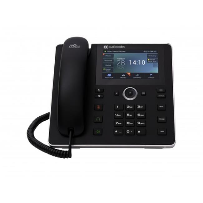 Audiocodes IP450HDEG 450HD IP-Phone PoE GbE Black 2 Ethernet 10-100 ...