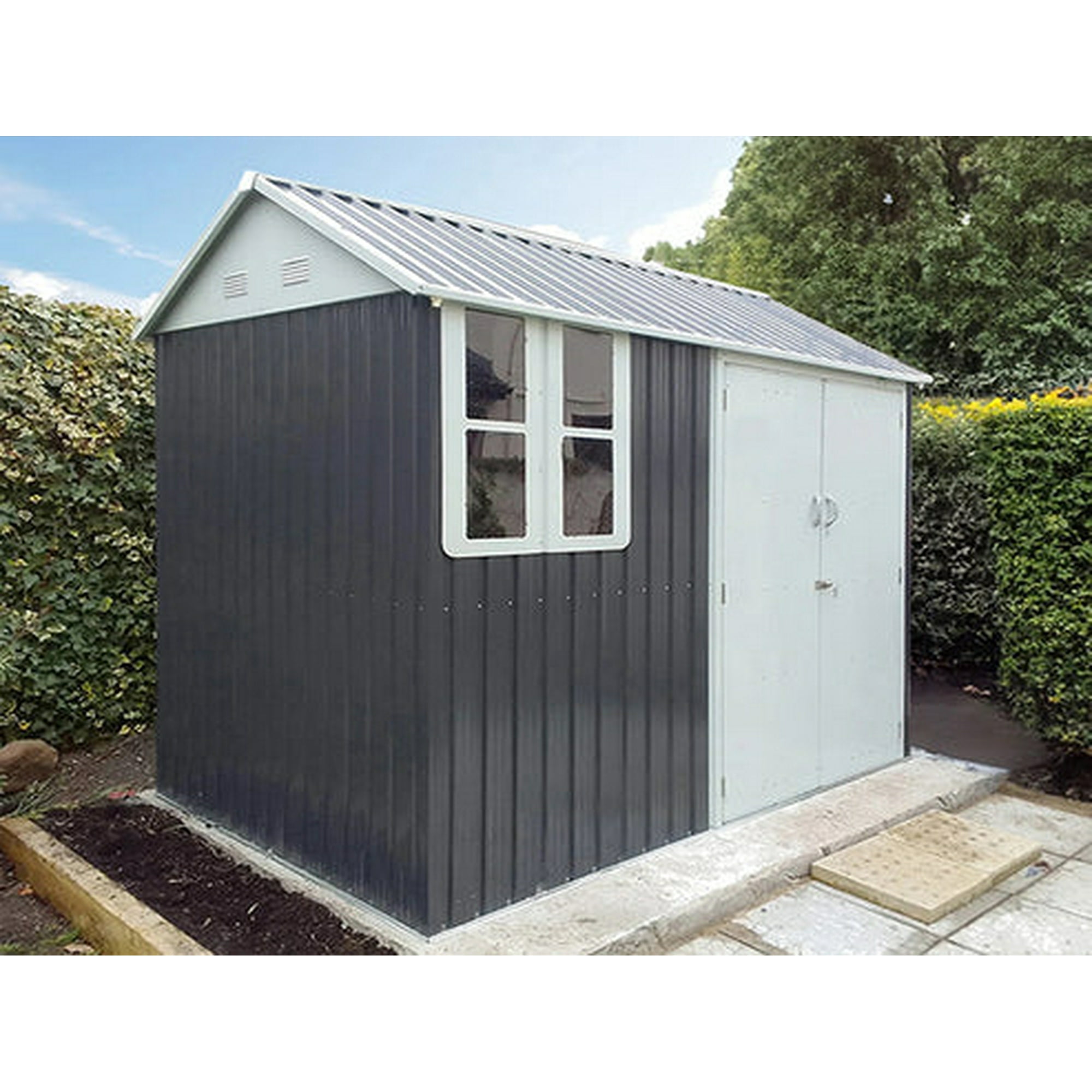 Click here for Relyard 6x8 Metal Cottage Garden Shed With Window... prices