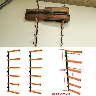 Kojem 600 lb Capacity Lumber Wood Six-Level Storage Metal Rack with 6 ...