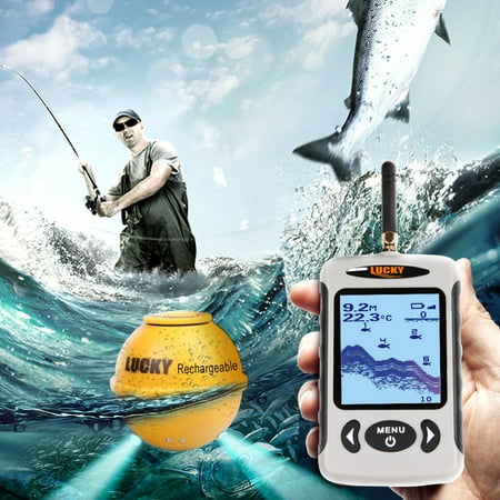 LUCKY Portable Professional Sounder Wireless Sonar Fish Finder Fishing ...