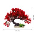 CATIEBYE Decorative Red Fake Aquarium Plant with Realistic Appearance ...