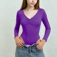 Agkizg Girls Solid Color V Neck Long Sleeve Top, Soft Casual Pullover ...