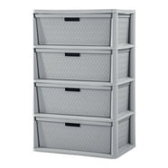 Sterilite Wide 4 Drawer Tower White - Walmart.com