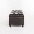Contemporary Style Brown PU - Button - Tufted and Diamond Stitched ...