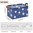 Baseball Blue Tile Pattern Collapsible Storage Bin Open Home Shelf ...
