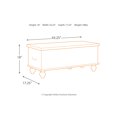 Signature Design by Ashley Casual Fossil Ridge Storage Bench Beige ...