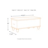 Signature Design by Ashley Casual Fossil Ridge Storage Bench Beige ...