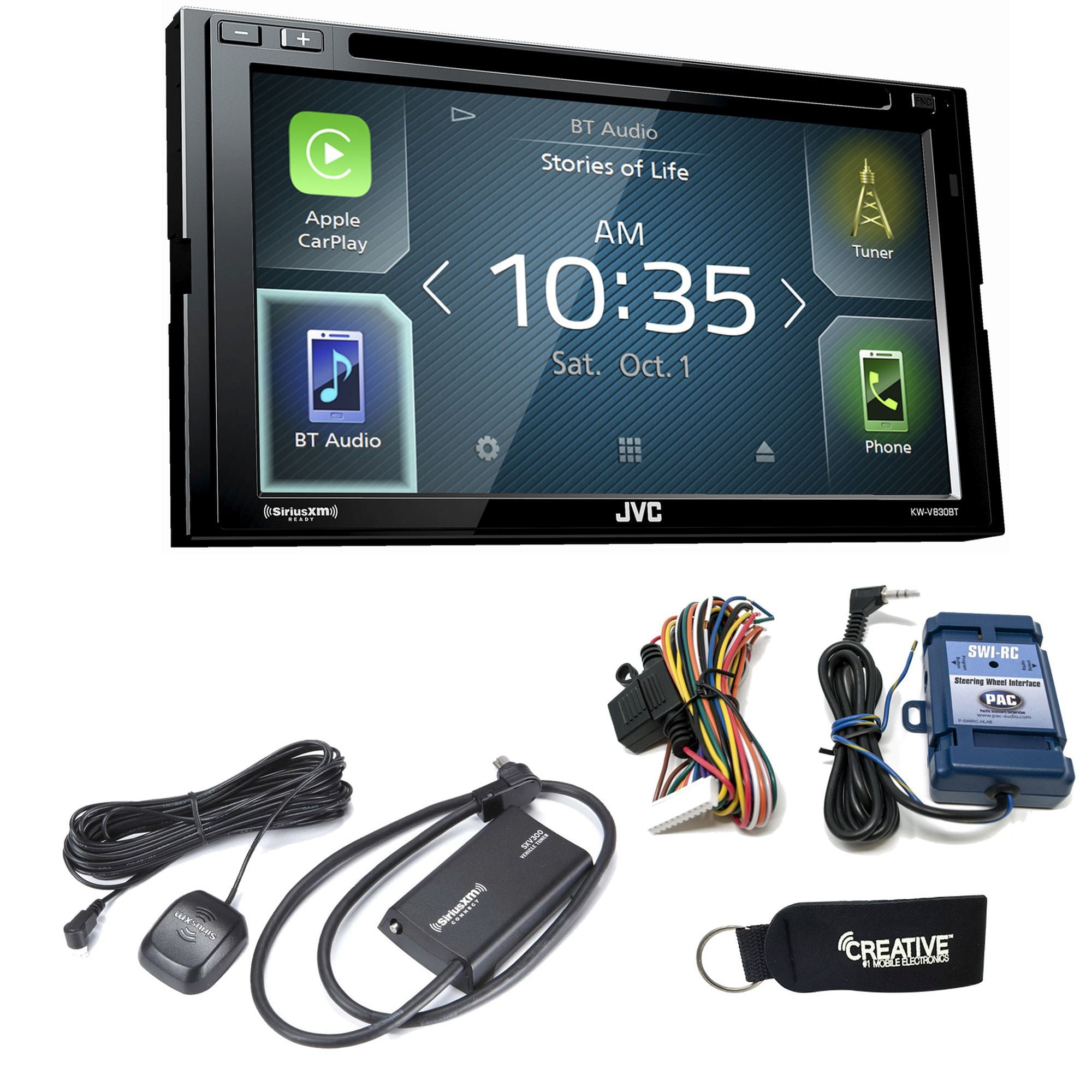 JVC KW-V830BT compatible with Android Auto / CarPlay CD/DVD with Sirius ...