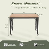 LZBEITEM 48" Adjustable Workbench, Rubber Wood Top Heavy-Duty ...