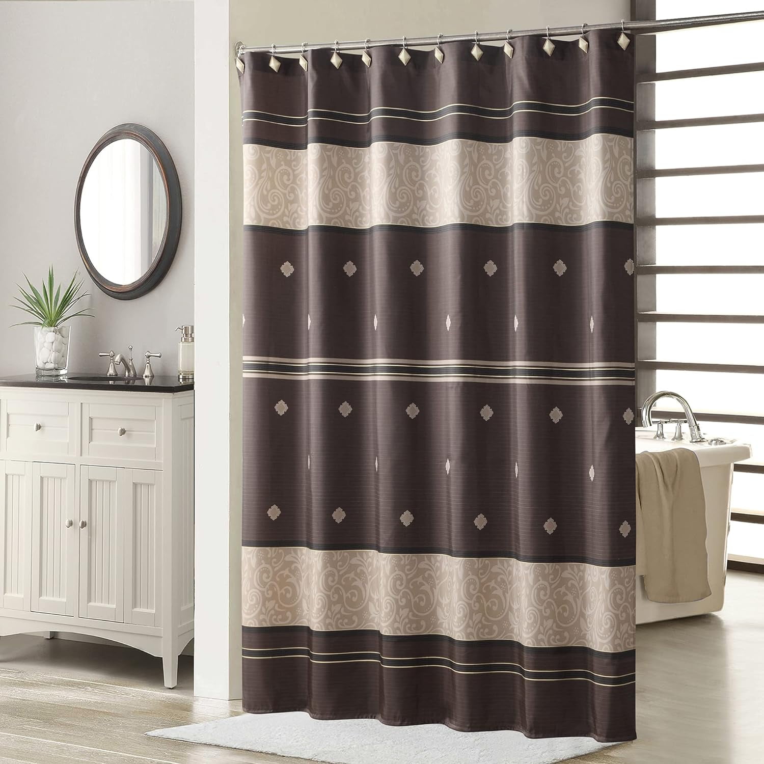 Click here for Ieskayiz Seville Polyester Bronze Farmhouse Printe... prices