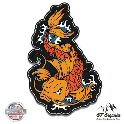 Koi Fish - 5" Vinyl Sticker - For Car Laptop I-Pad - Waterproof Decal ...