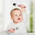 2 Pcs Baby Utensil Set | Silicone Grip Fork & Spoon for Toddlers 12 ...