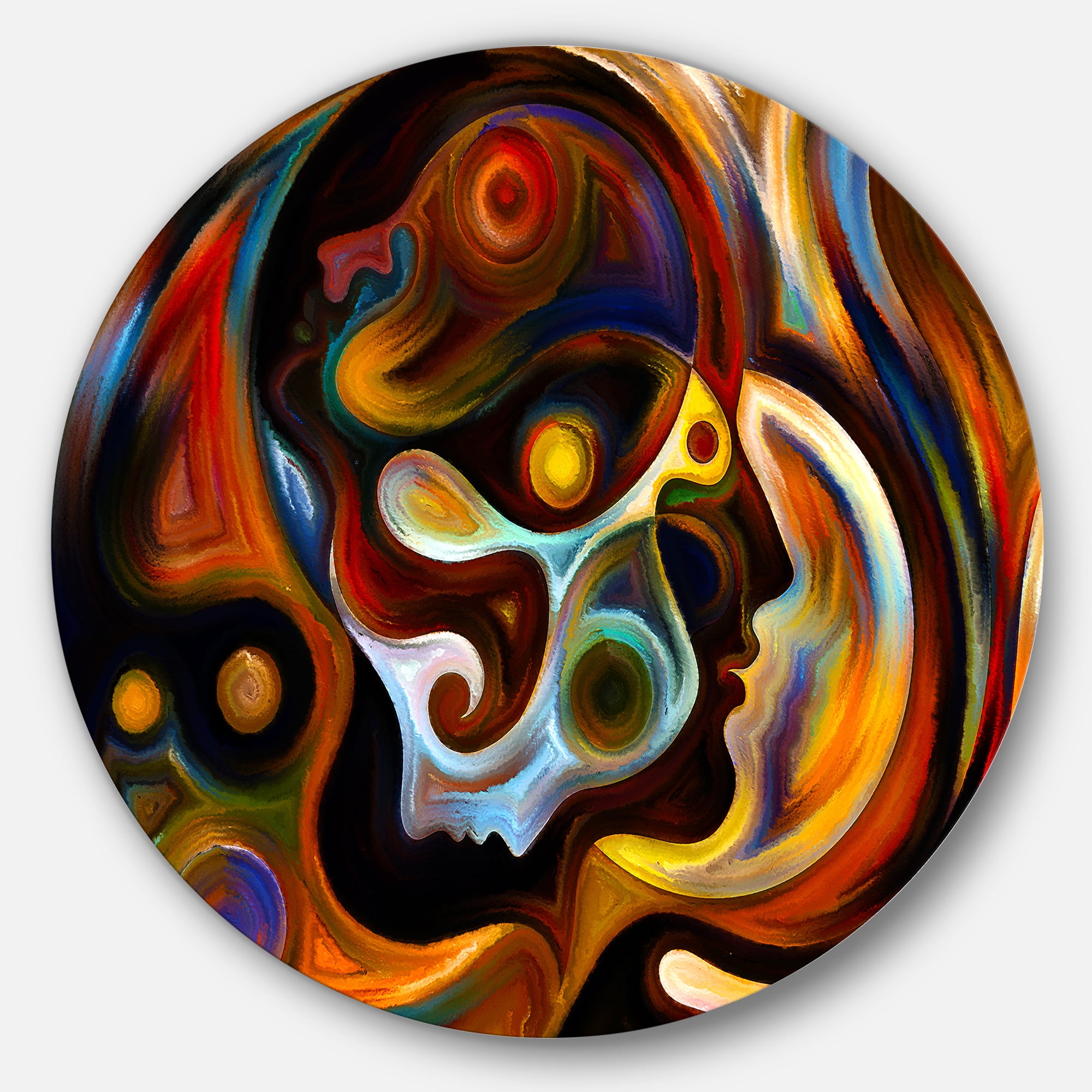 Designart 'Perspectives of Inner Paint' Abstract Metal Artwork ...