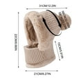 Winter Balaclava Hat, 4-in-1 Knitted Beanie with Face Cover, Fleece ...