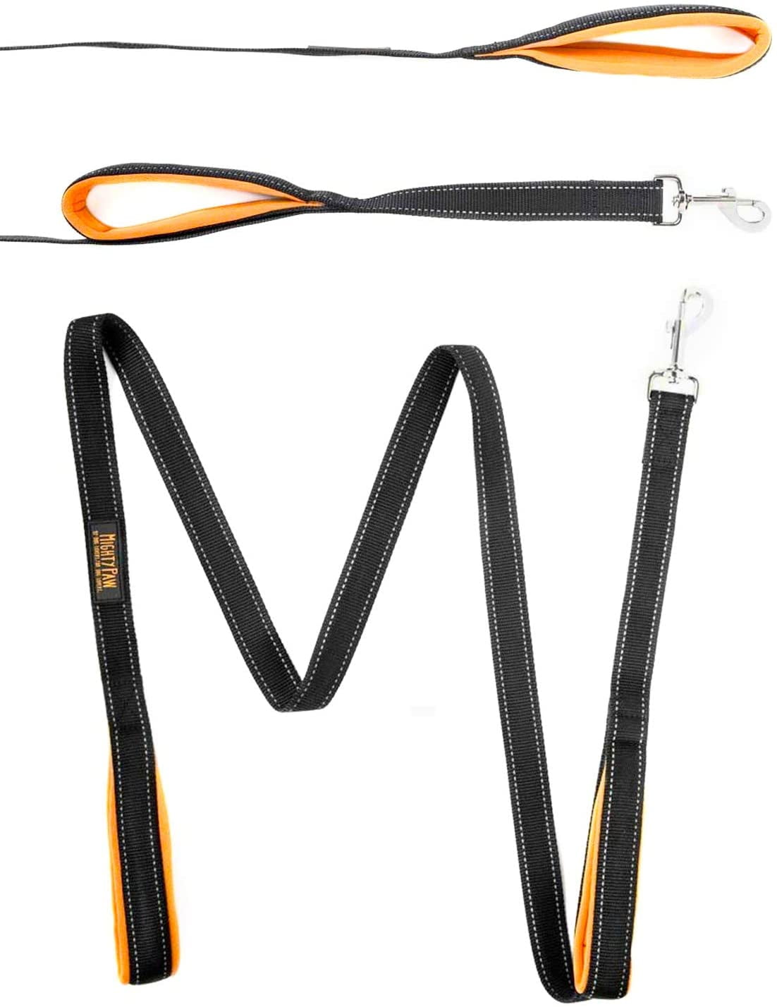 Mighty Paw HandleX2 Dual Handle Dog Leash, 6 Foot Long Reflective Dog ...