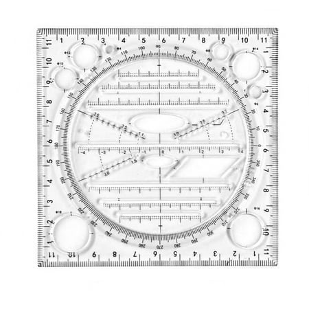 Kavoc Multifunctional Rotatable Drawing Ruler Math Art Design Template ...