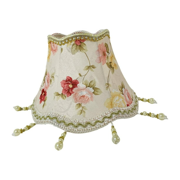 Fabric Lampshade, Retro Style Fringe Lamp Shade for Desk Lamp, E27 Base ...