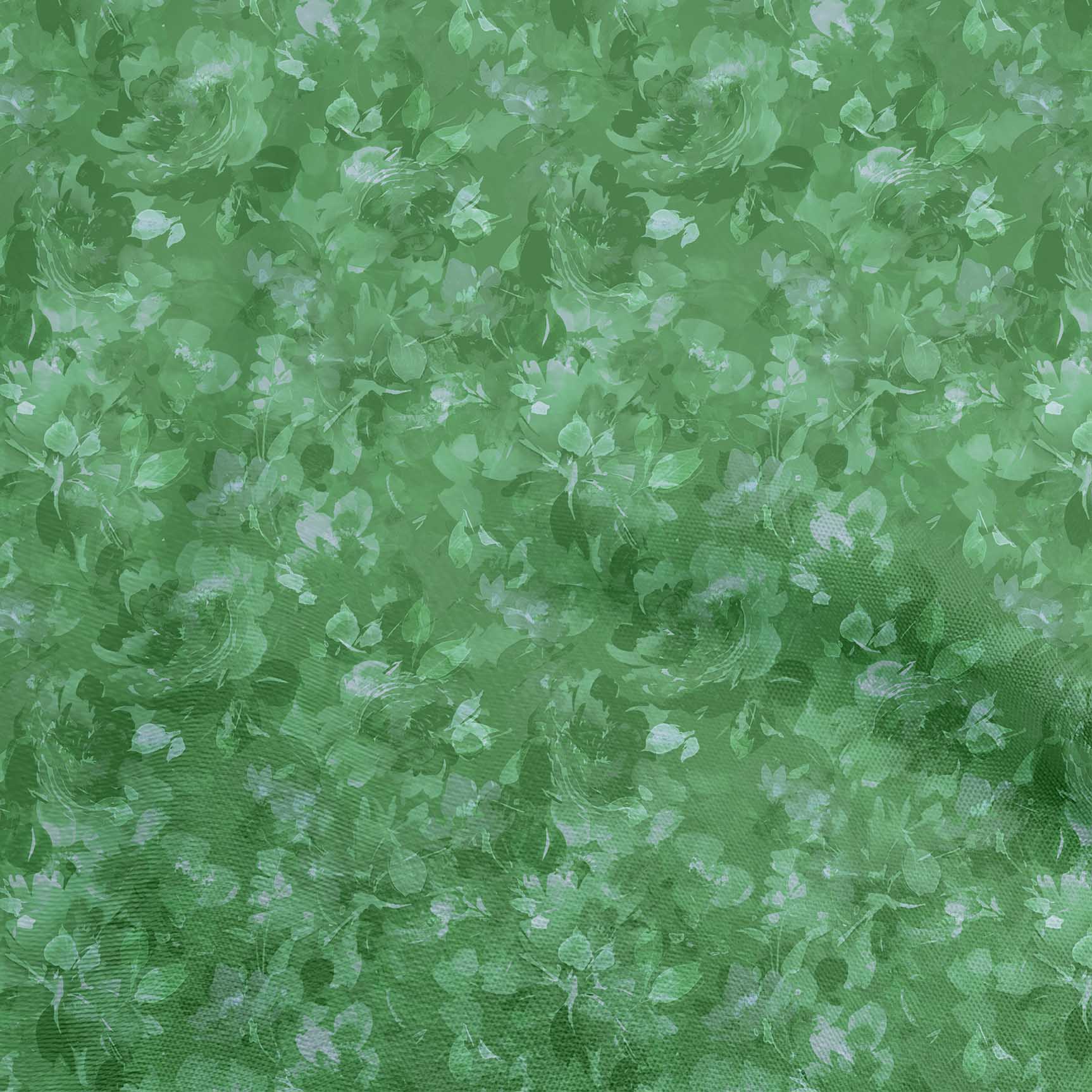 oneOone Cotton Flex Green Fabric Abstract Floral Fabric For Sewing ...