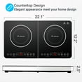 Aobosi Electric Double Induction Cooktop 1800W Portable Ultrathin with ...