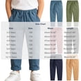 ATOYSOY Kids Elastic Waist Roll Cuff Straight Leg Pants Casual Trousers ...