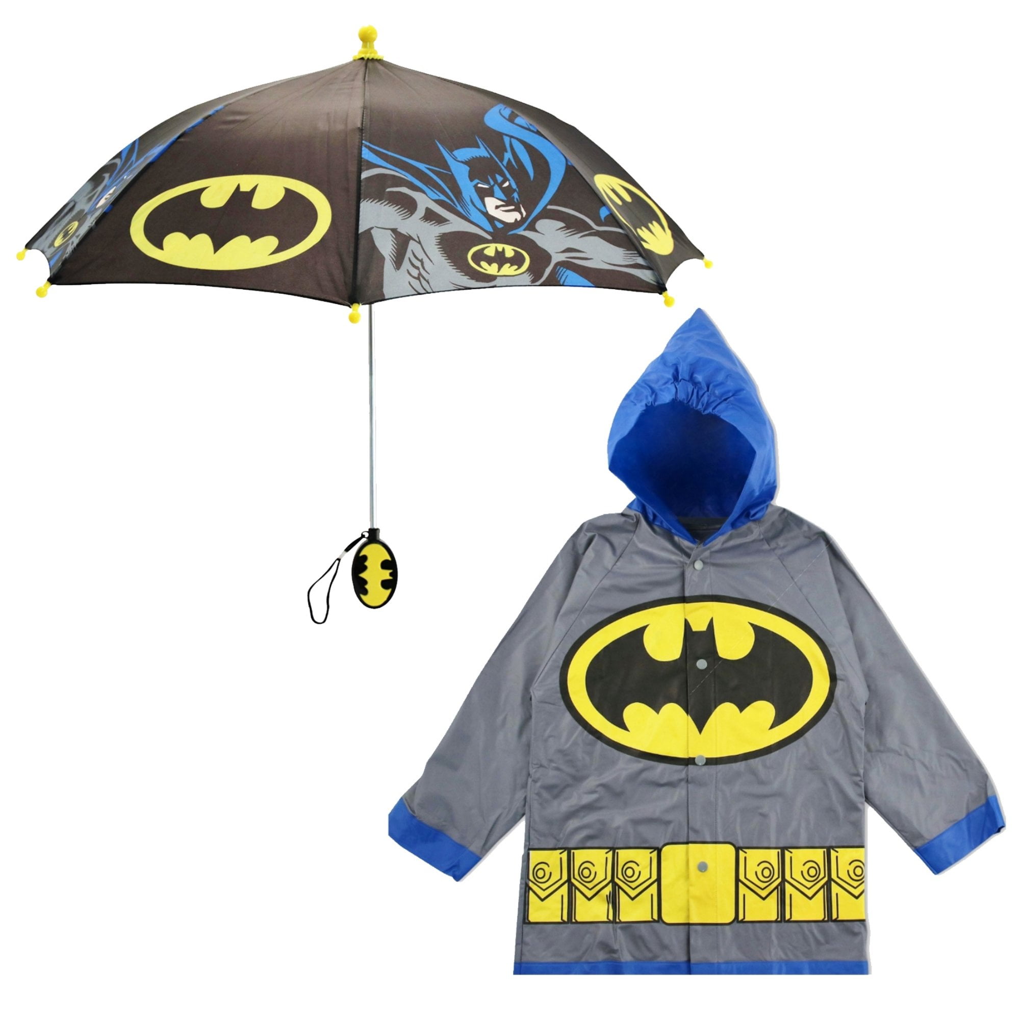 DC Comics Kids Umbrella for Boys, Batman Lightweight Toddler Umbrella ...