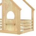 Bellemave Twin House Floor Bed Frame with Window and a Small Shelf for ...