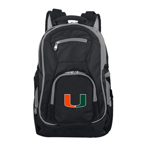 NCAA Miami Hurricanes Premium Laptop Backpack with Colored Trim ...