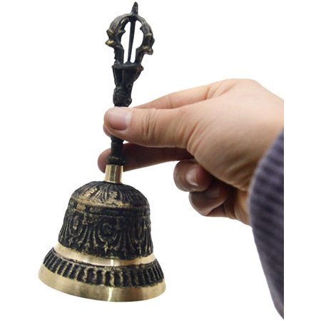 Solid Brass Hand Bell - High Brass Antique Handbell - Hand Held Service ...