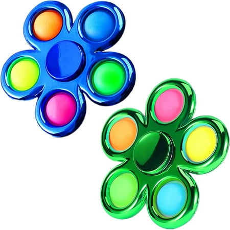 Bubble Pop Hand Spinner Toys Simple Popper Dimple Fidget Spinner Metal ...