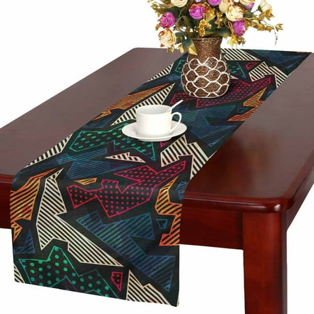 YUSDECOR Abstract Geometric Table Runner, Unique Pattern Table Cloth ...