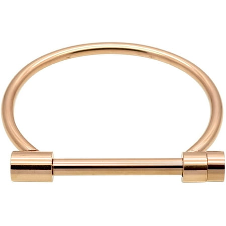 Stylish Titanium Steel D Shape Bar Screw and Shackle Cuff Bangle ...
