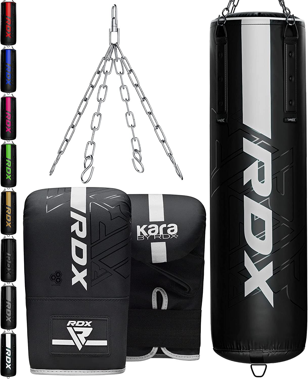 RDX 17 Piece Punching Bag 5 Ft. 4 Ft. Heavy Filled Boxing Bag Set, Non ...