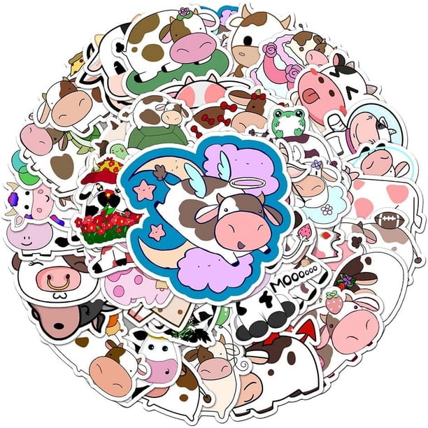 Cute Cow Stickers for Boys Girls Kids Teens, Cartoon Waterproof Vinyl ...