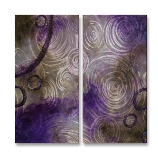 All My Walls 0075ME00023 Winter Solstice Metal Wall Art, Silver, Blue ...