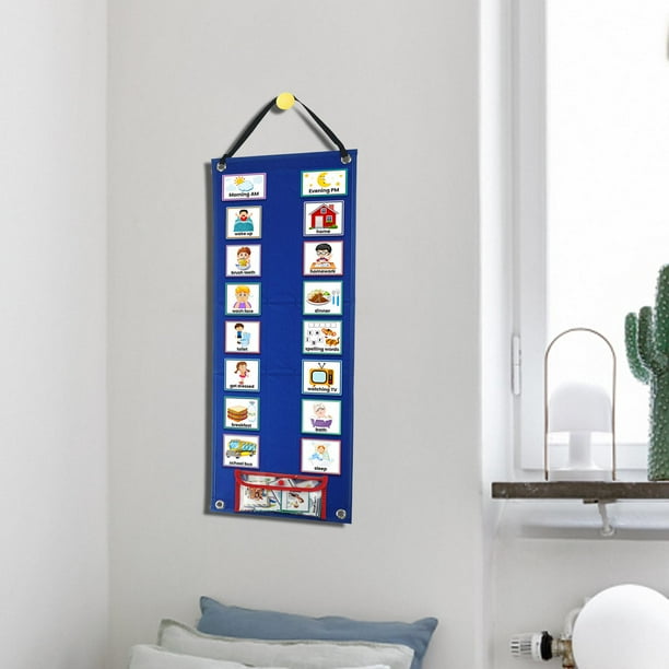 Calendario Visual ños, 70 piezas, tarjetas de horario Visual con 72 piezas, puntos, materiales ...