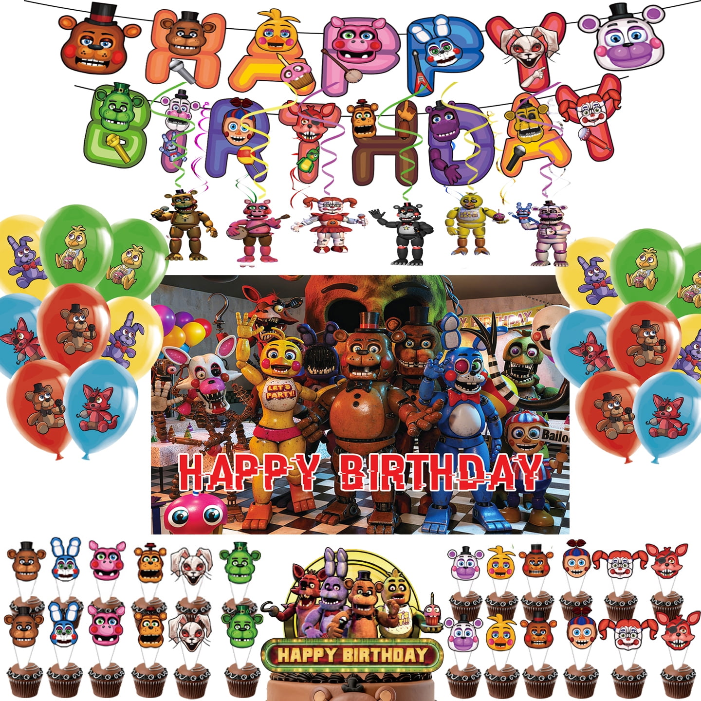Click here for Keqi Freddys Party Decorations Freddy Night Happy... prices