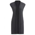 ZXSXSY Women Solid Color Sleeveless Long Vest Cardigan - Walmart.com