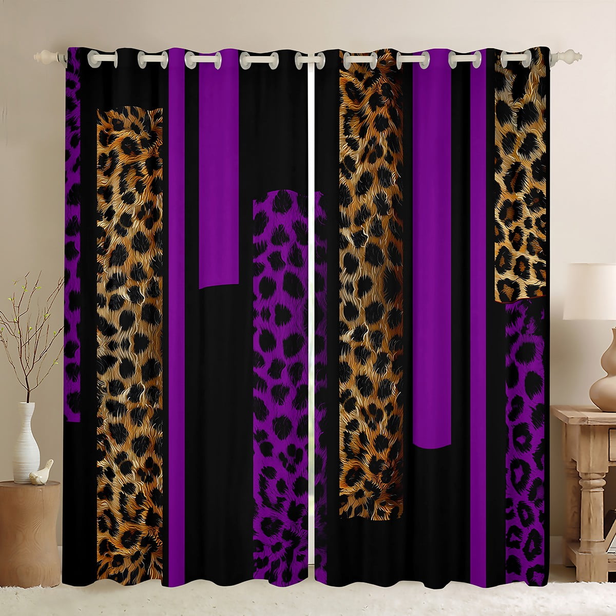 Click here for Erosebridal Animal Print Curtains For Living Room... prices
