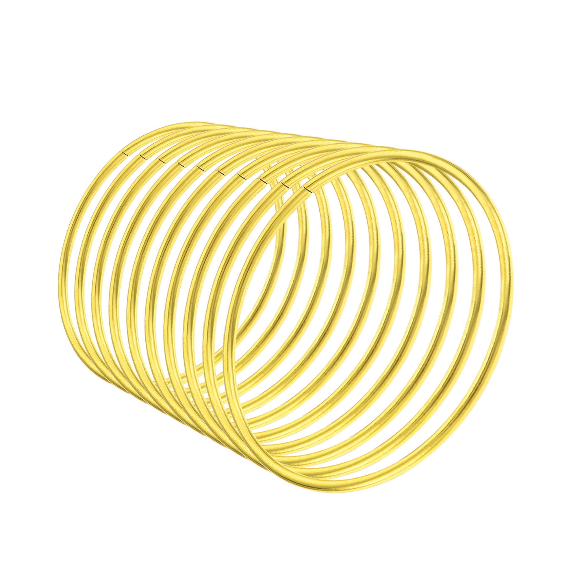 80mm(3.15") OD Metal Craft Hoops Rings Iron Gold Tone 10 Pack - Walmart.com