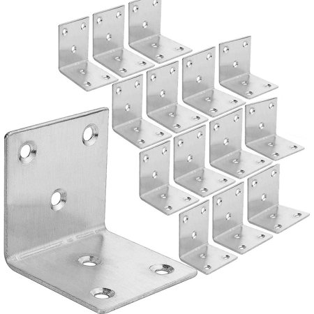22pcs Metal Corner Brackets Stainless Steel 2"x2"x2" Heavy Duty Angle ...