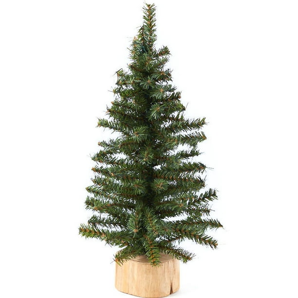 Tabletop Pine Trees with Wood Base 2 Trees Crafting, Decorating, and ...