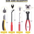 4Pcs Nail Puller and Staple Remover Tool Set, 7" End Cutting Pliers ...