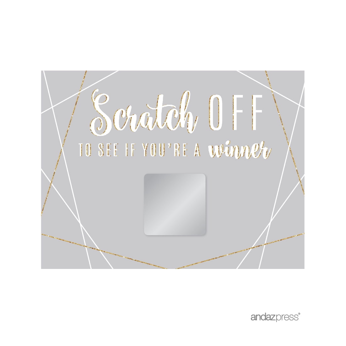 Signature Light Gray, White, Gold Glittering, Game Cards Scratchers ...