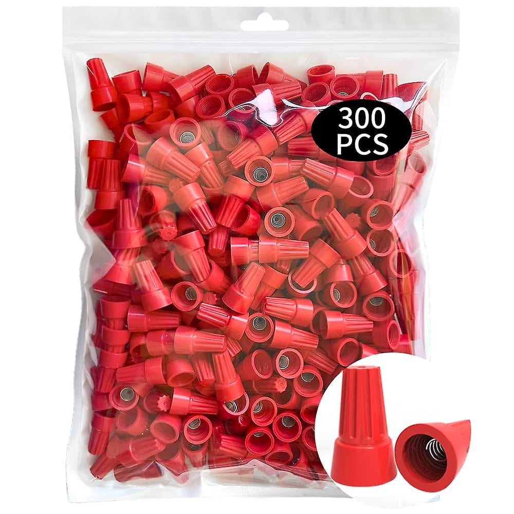 Conectores de cables eléctricos de 300 piezas, tapas de cables rojos ...