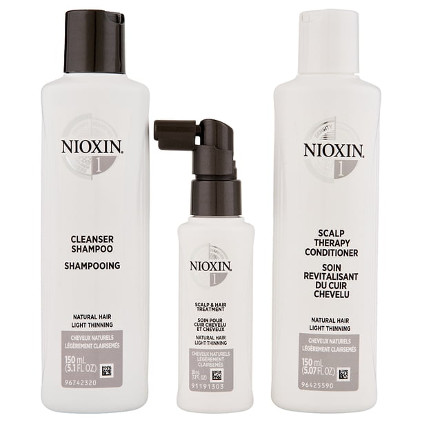 Nioxin Trial Kit System 1 pour cheveux naturels légèrement clairsemés ...