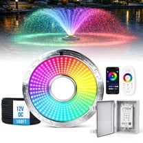 Foxlux Pond Fountain Aerator Lights, LED RGB Multicolor Aerator ...