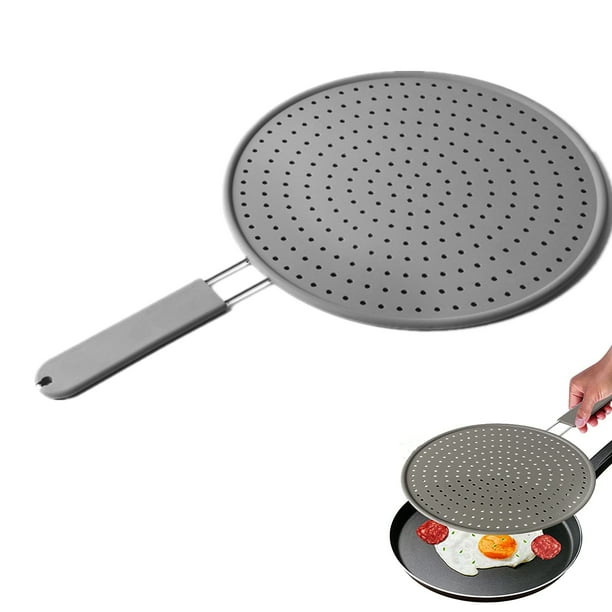 Silicone Splatter Screen for Frying Pan - 11 inch Multi-Use Splatter ...