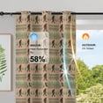 Bigfoot and Tree Brown Pattern Blackout Curtains,Triple Weaved Fabric ...