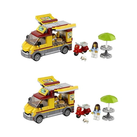 LEGO City Great Vehicles Pizza Van Food Truck & Moped Building Set Kit ...