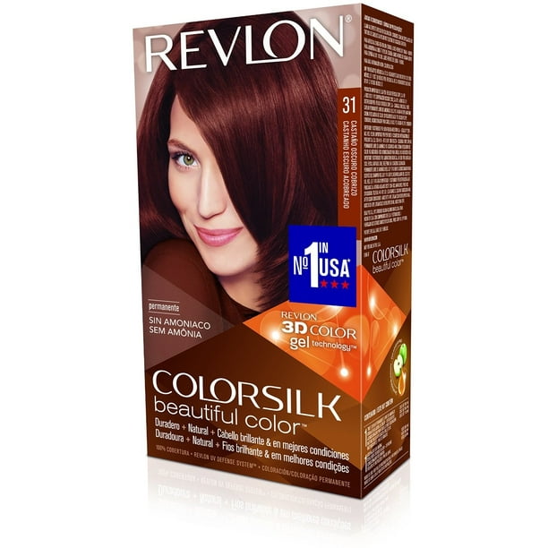 Revlon ColorSilk Hair Color, [31] Dark Auburn 1 ea (Pack of 4 ...